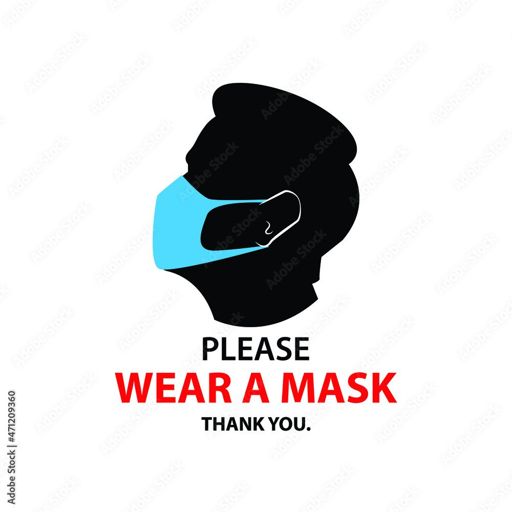 Please wear a mask.Welcome sign No entry without face mask. mask ...
