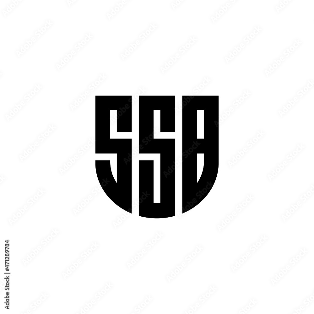 Stock-Vektorgrafik „SSB letter logo design with white background in ...