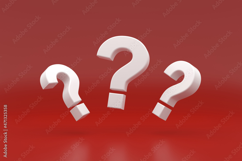 Question mark sign banner. 3D rendering. Stock Illustration | Adobe Stock