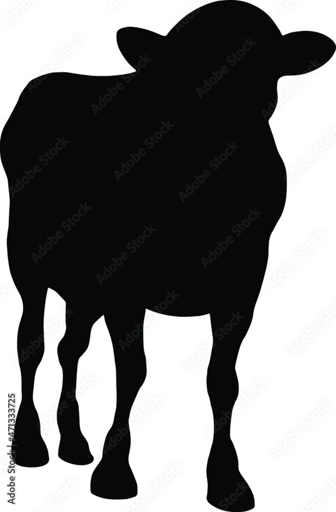 Cattle Silhouette SVG Cattle SVG PNG Stock Vector | Adobe Stock