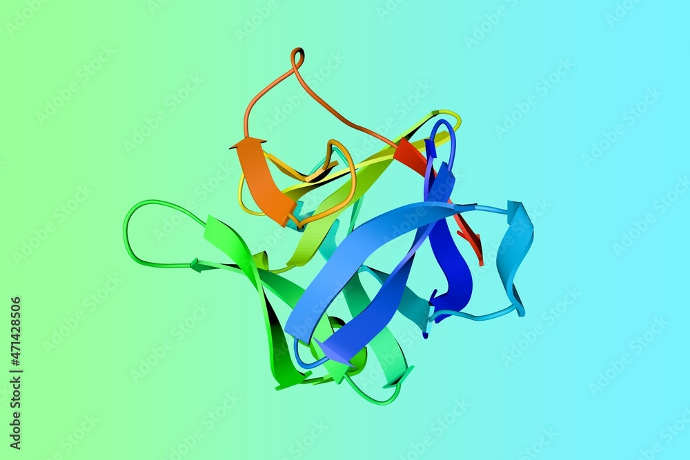 Illustration Stock Crystal structure of the pro-inflammatory cytokine ...