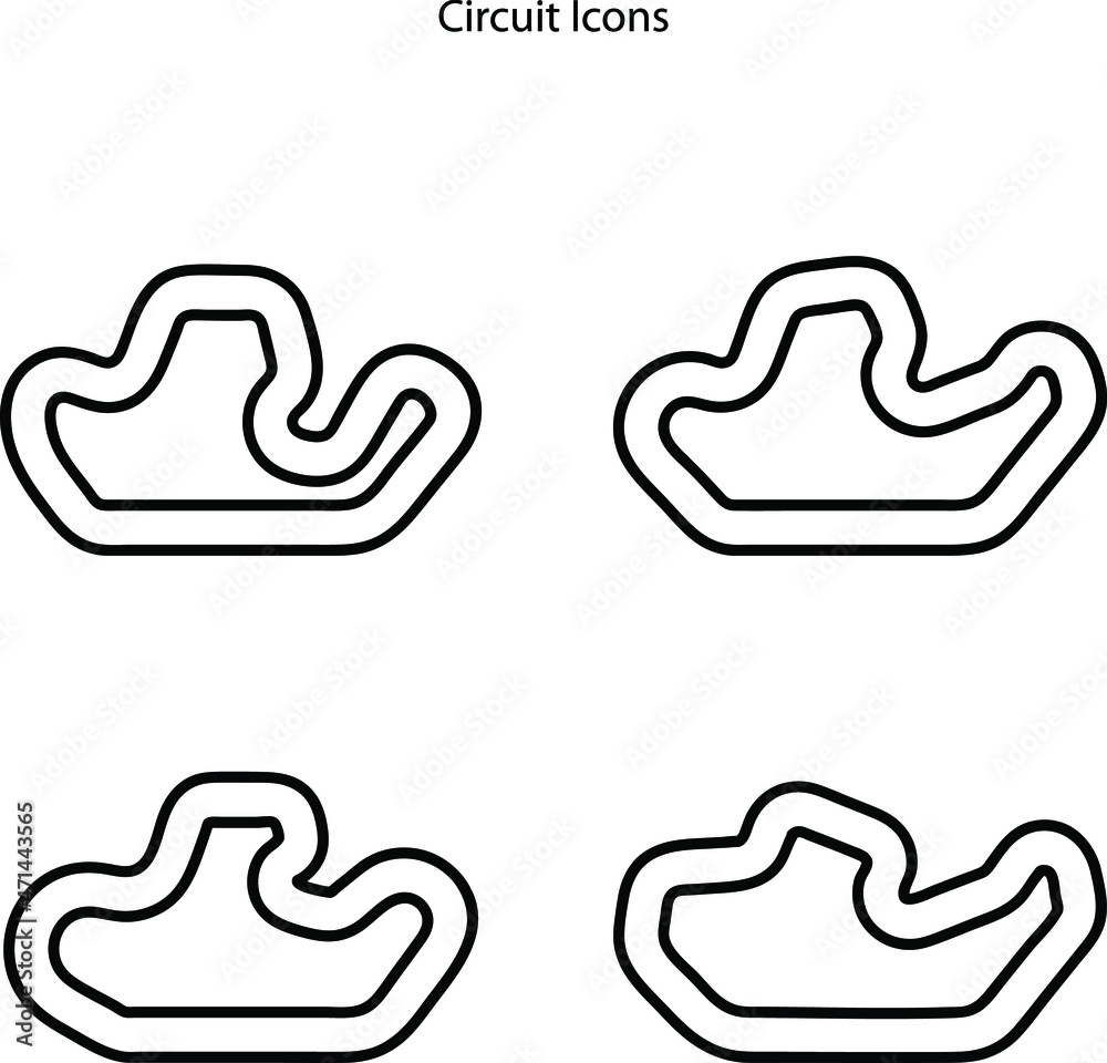 circuit icons isolated on white background. circuit icon thin line ...