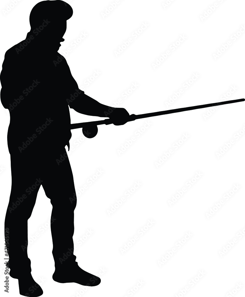 Стоковий вектор Fisherman Silhouettes SVG Fishing SVG Fisher Silhouette ...
