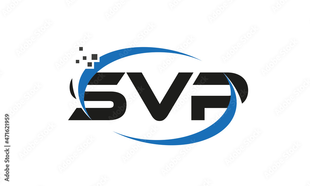 dots or points letter SVP technology logo designs concept vector ...