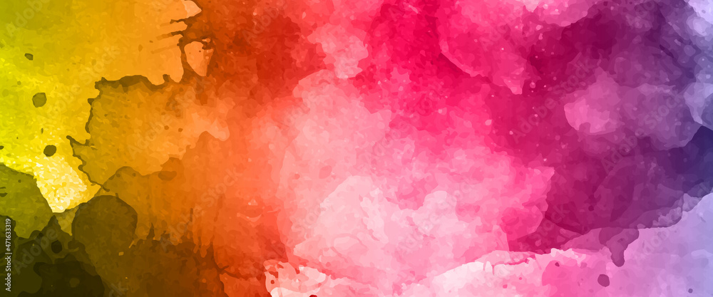 abstract colorful watercolor wall texture background banner for ...