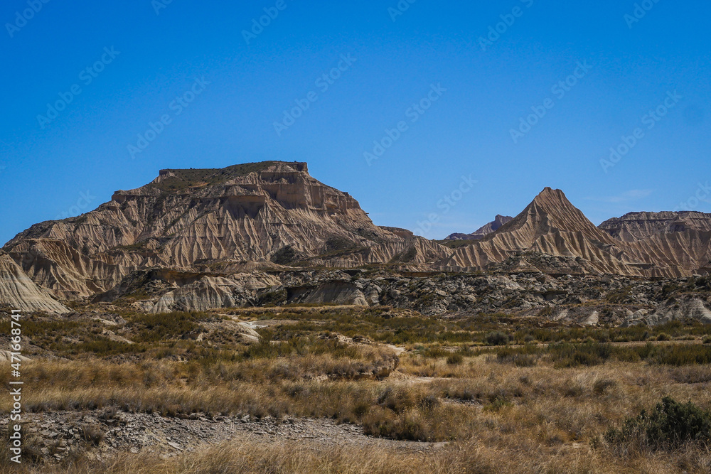 Spain, Navarre, Arguedas, Bardenas Reales desert, natural park ...