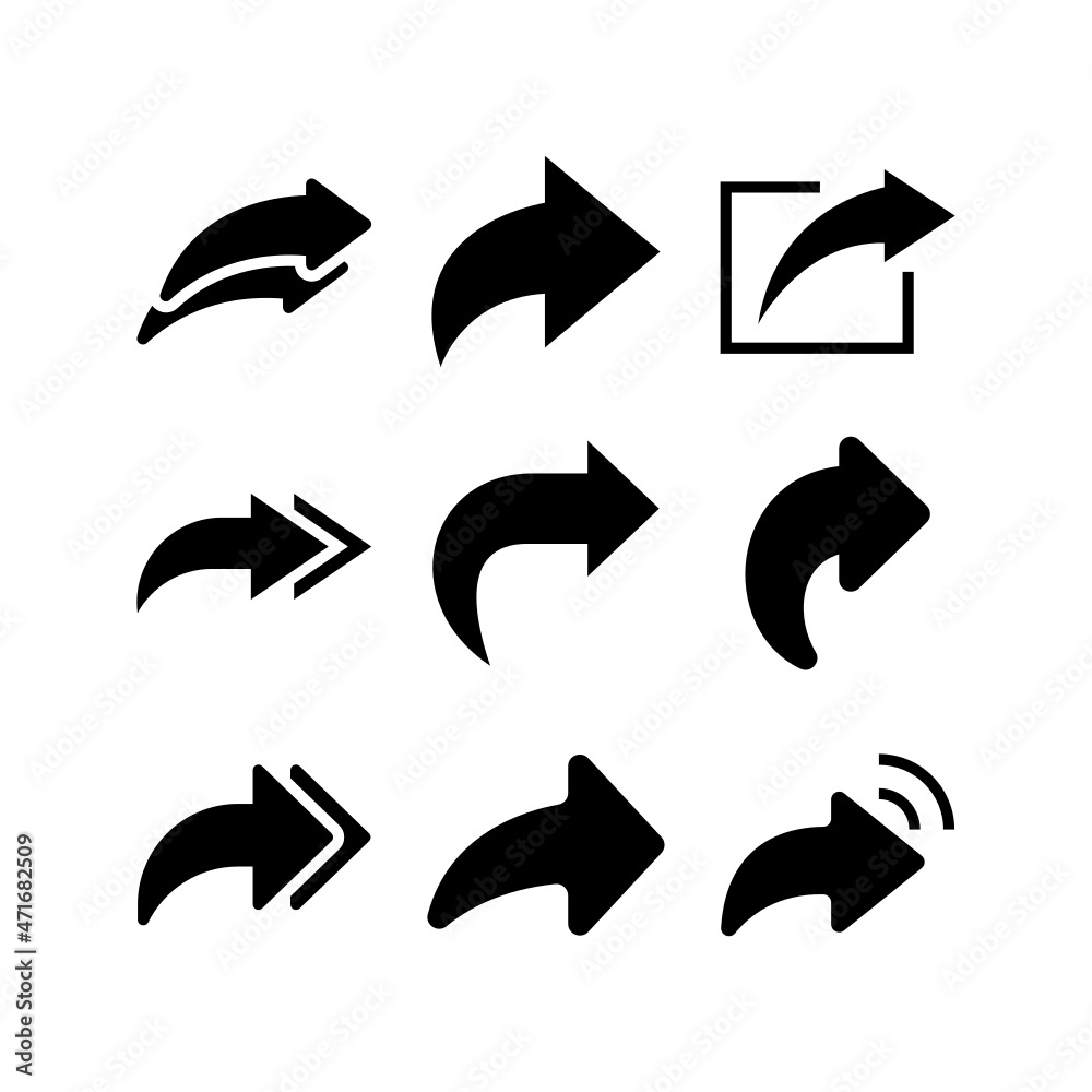 Share icon set isolated on white background Stock Vector | Adobe Stock