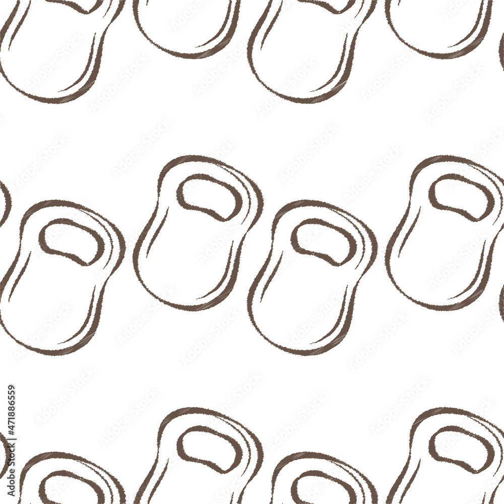 Seamless pattern of sports equipment - kettlebells. Weight-lifting ...
