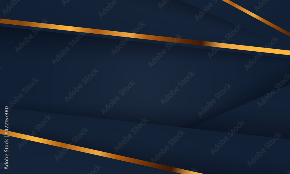 Abstract Blue luxury background. Modern background design. golden color ...