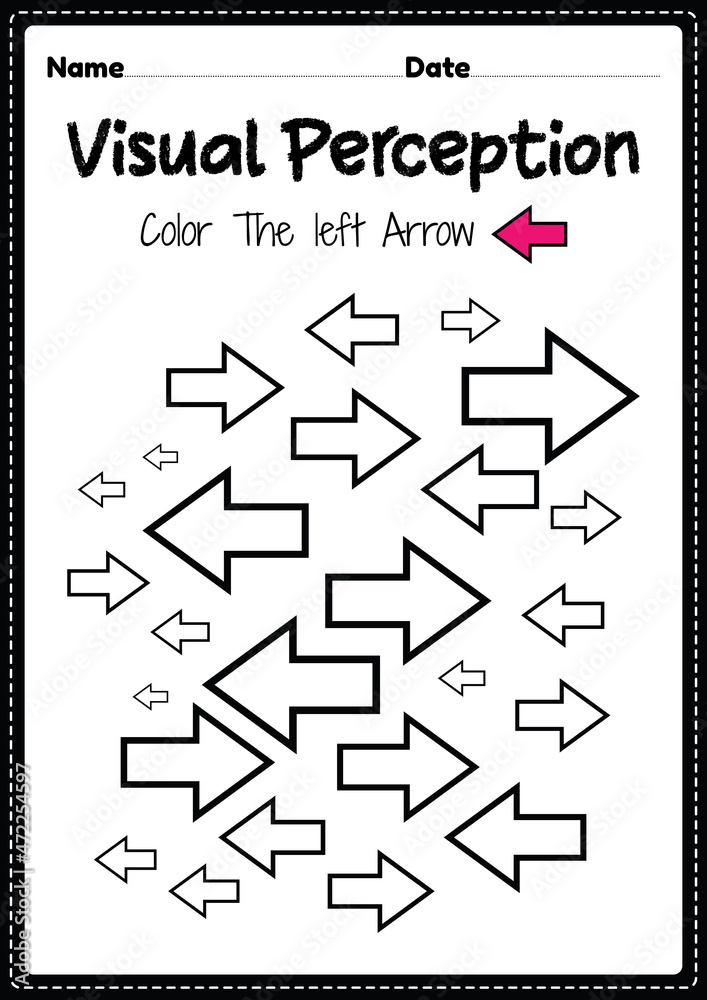 Form constancy worksheet visual perceptual skills activity of ...