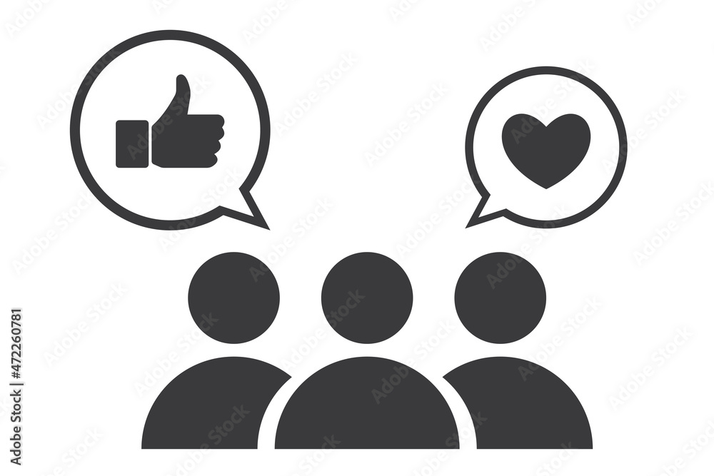 Brand engagement icon in flat style. on white background for website ...