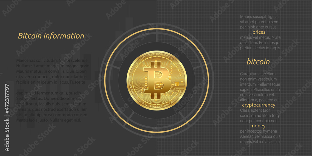 Bitcoin coin with graph paper background and chart vector Stock Vector ...