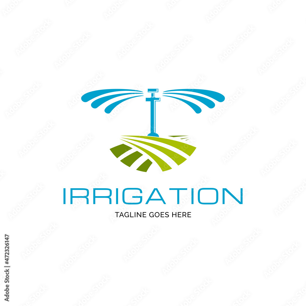 Garden irrigation logo design inspiration Stock Vector | Adobe Stock
