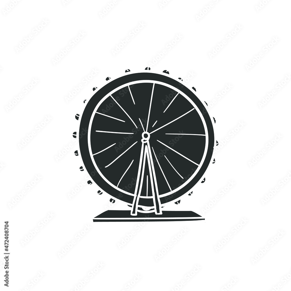 Noria Icon Silhouette Illustration. Structure Attraction Vector Graphic ...