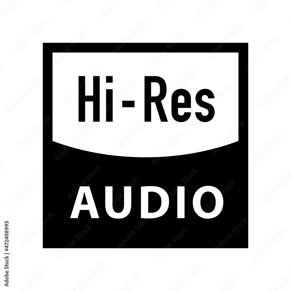 "Hi-Res Audio" icon Stock Vector | Adobe Stock