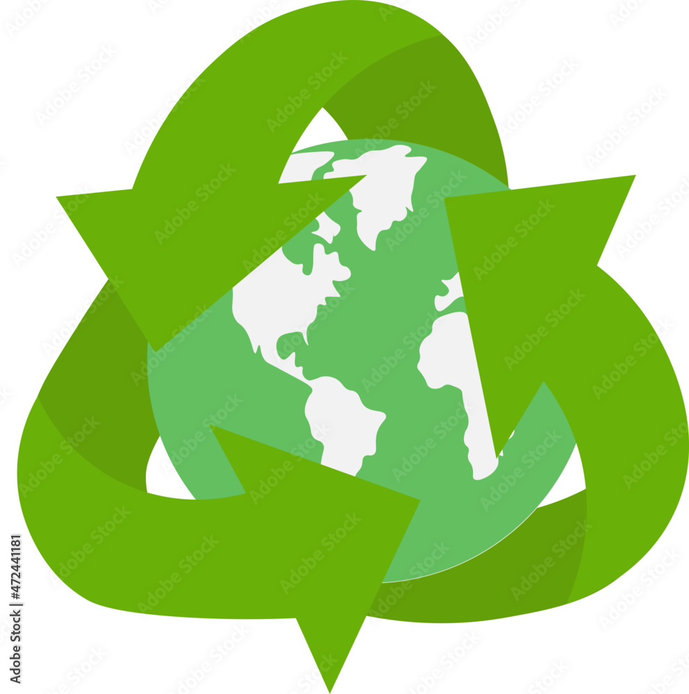 Vector de Stock medio ambiente. mundo reciclable, planeta sin ...