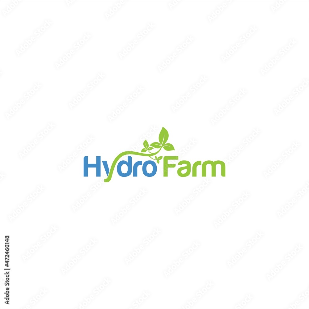Hydro Farm Logo Vector Template Stock Vector | Adobe Stock