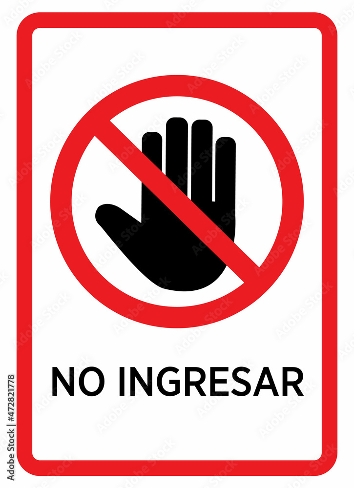 Vector de Stock no ingresar - prohibido entrar | Adobe Stock