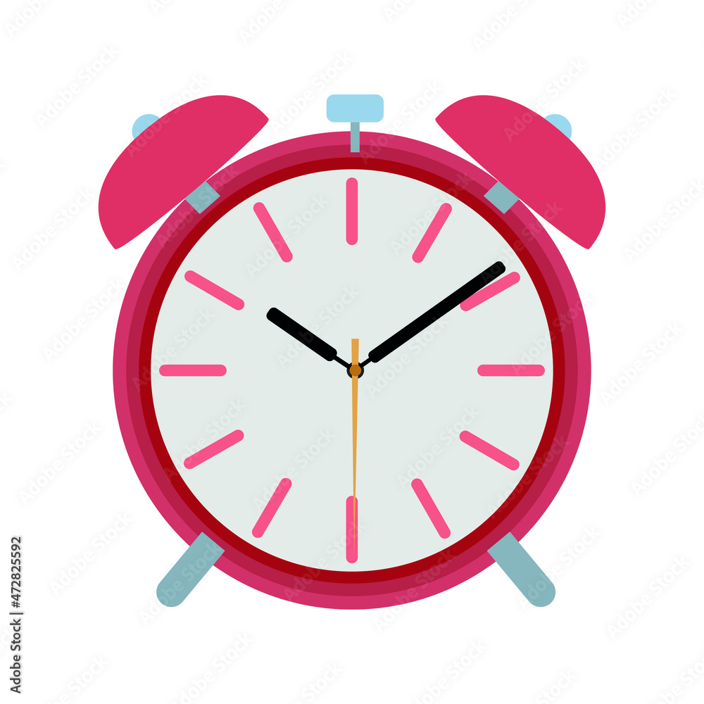 Vector de Stock Red alarm clock emoji vector illustration time | Adobe ...