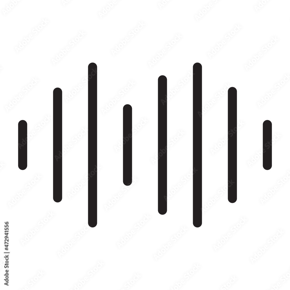 frequency outline icon Stock Vector | Adobe Stock