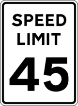 Speed Limit 45 Free Stock Photo - Public Domain Pictures