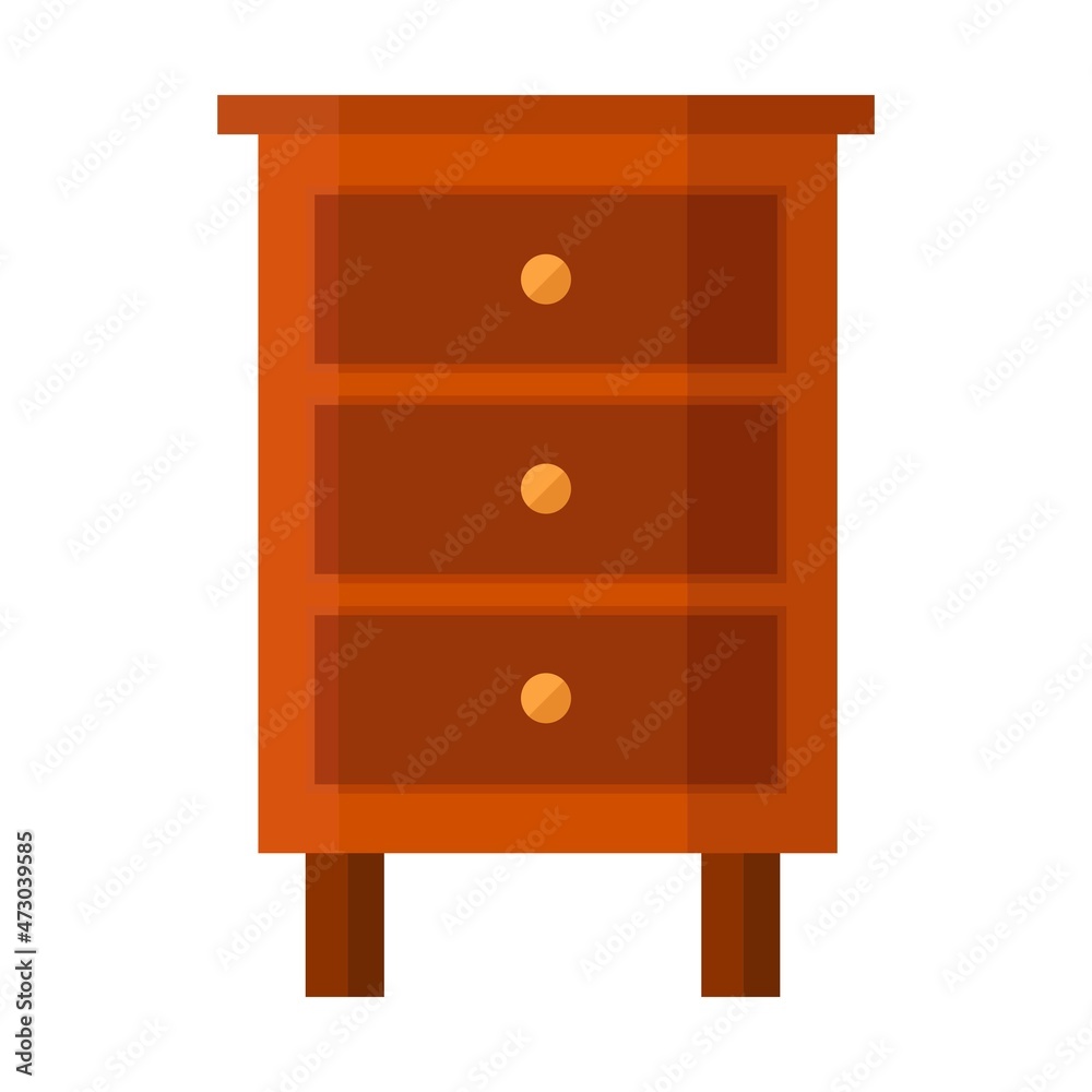 drawer flat clipart vector illustration Stock Vector | Adobe Stock