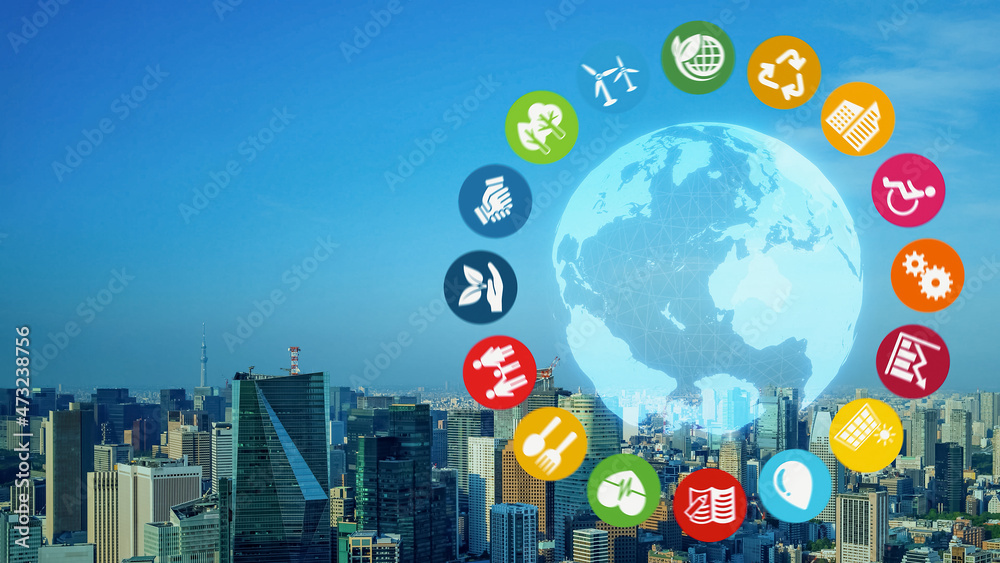 Environmental technology concept. Sustainable development goals. SDGs ...