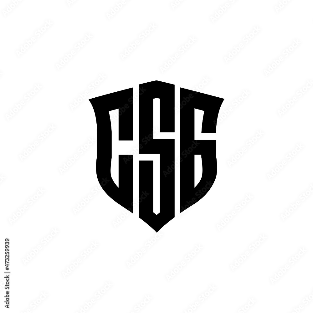 Image vectorielle Stock CSG letter logo design with white background in ...