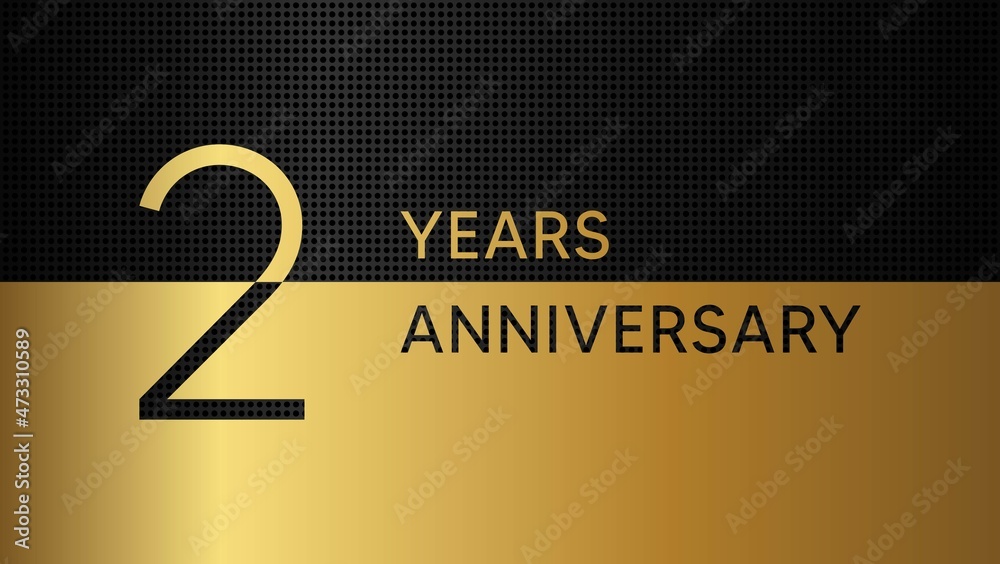2nd anniversary logo. Golden anniversary celebration emblem design for ...
