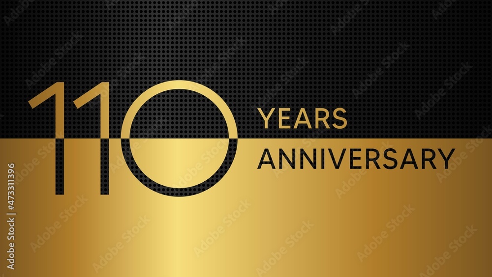 110th anniversary logo. Golden anniversary celebration emblem design ...