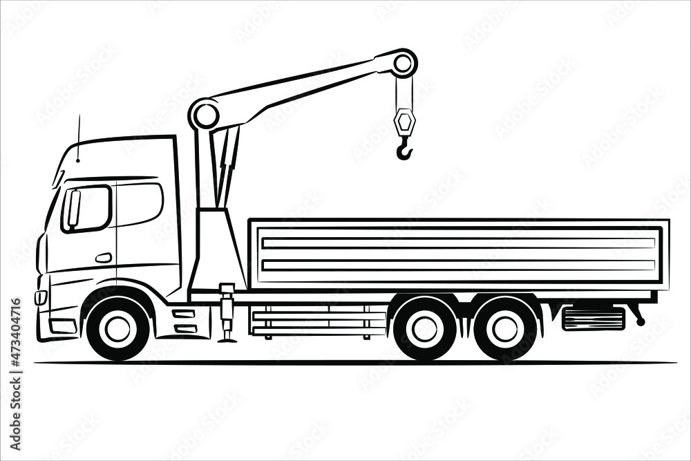 Crane Truck Clip Art