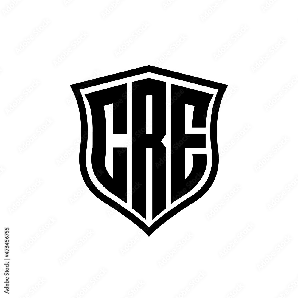CRE letter logo design with white background in illustrator, vector ...