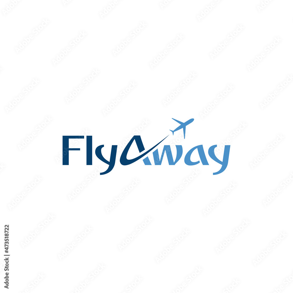 FlyAway logo lettering design template logo for travel business Stock ...