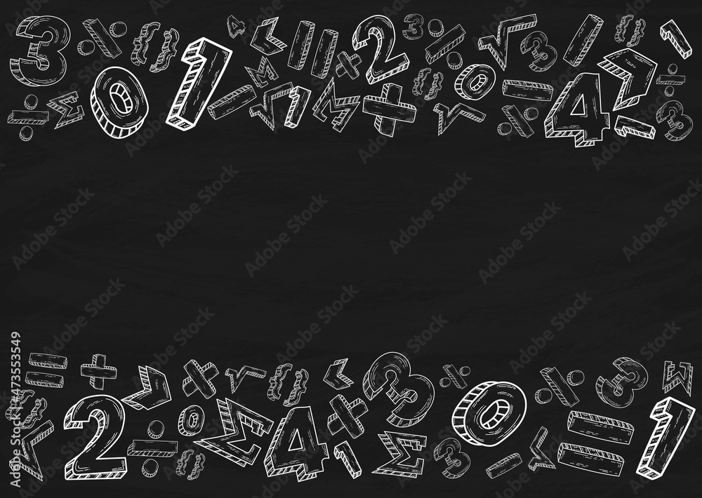 Blackboard chalk math background symbols formulas, , chalkboard ...