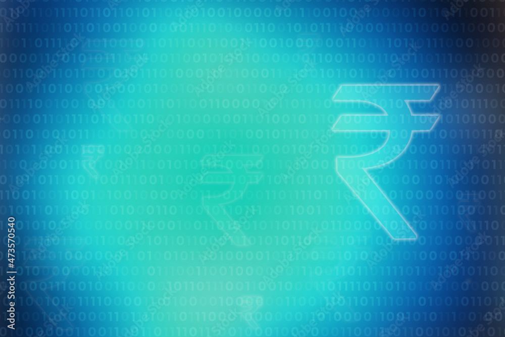 2d illustration rupee indian money rupay business background Stock ...