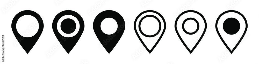 Maps pin. Location map icon. Modern map markers. location pin sign ...