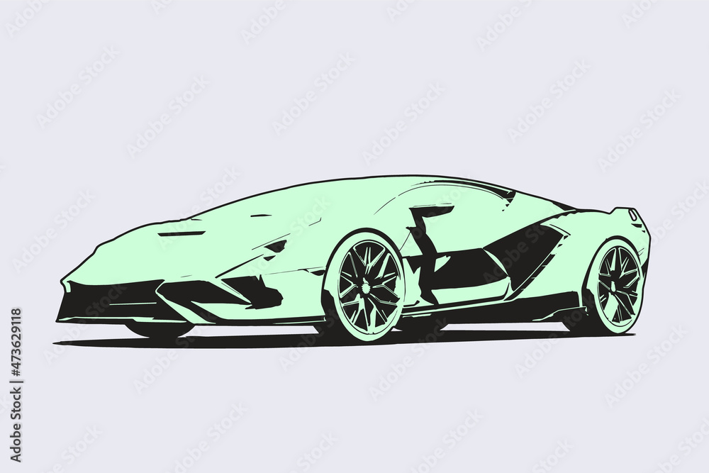 Molodechno, Belarus - December 07, 2021: Lamborghini Sian. Vector ...