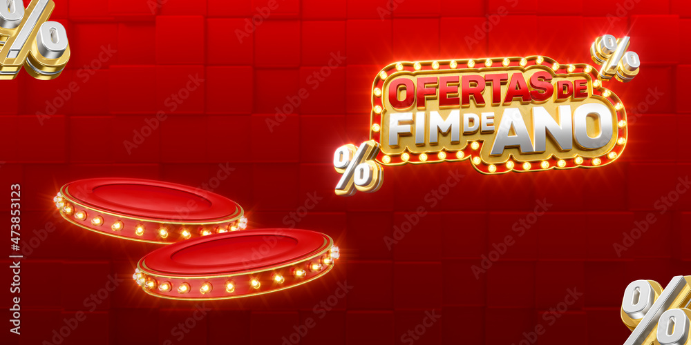 Ilustração Banner for composition of marketing in Brazil with red ...