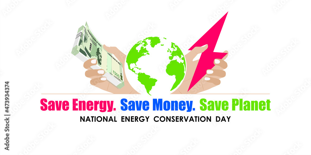 Conceptual Banner Design for National Energy Conservation Day. Save ...