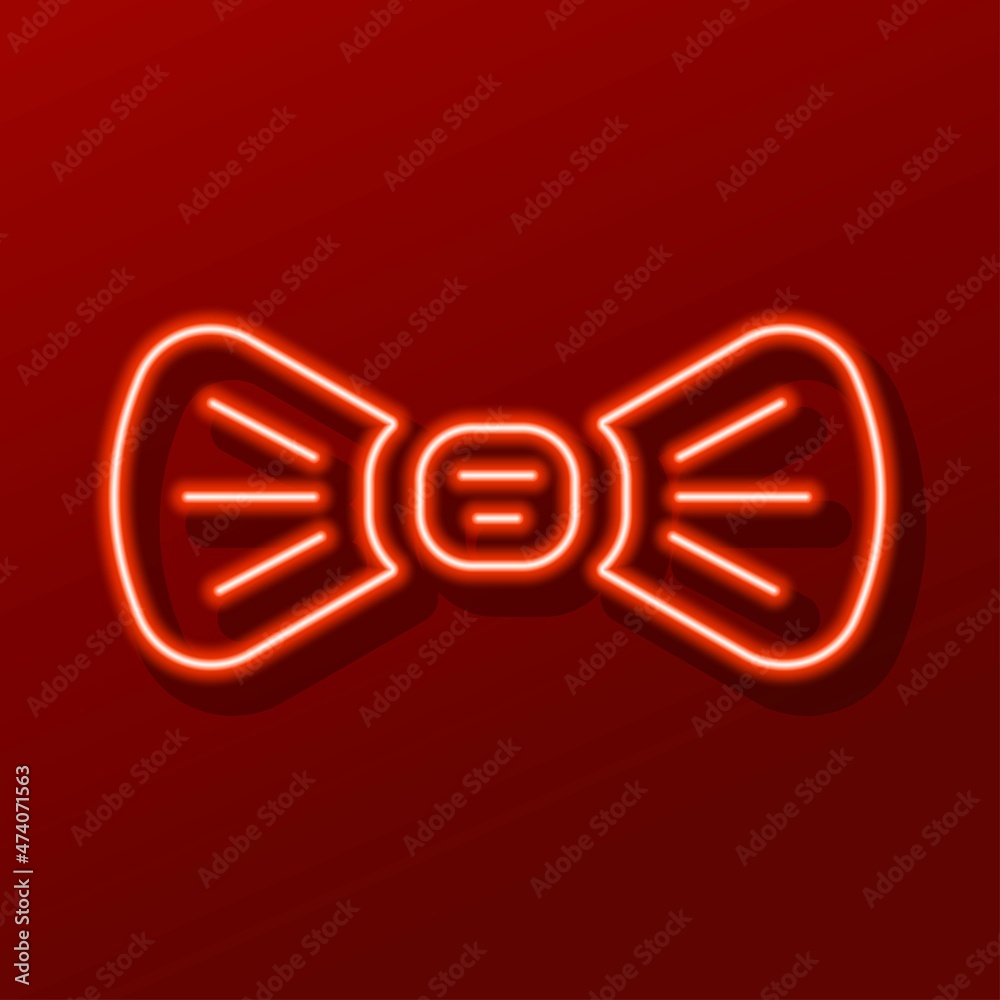 bow tie neon sign, modern glowing banner design, colorful modern design ...