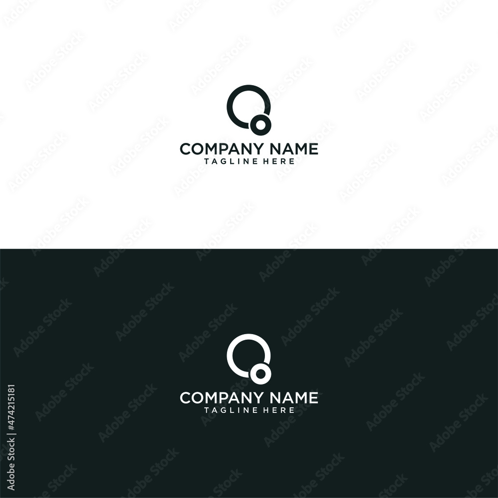 logo Q initial design Stock Vector | Adobe Stock