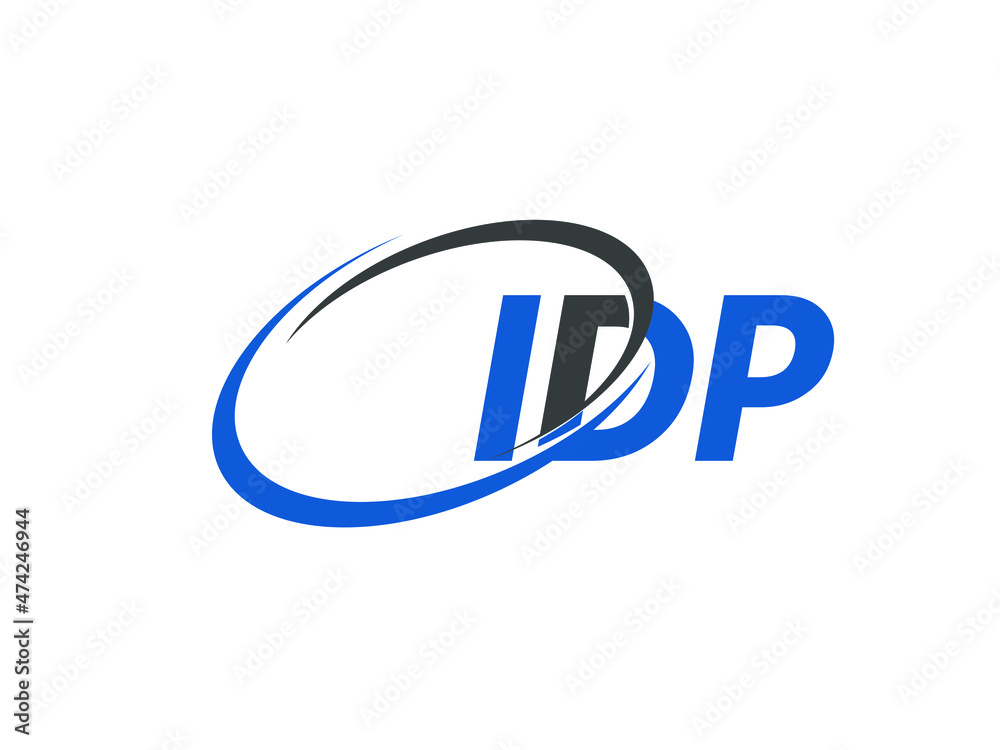 IDP letter creative modern elegant swoosh logo design Stock Vector | Adobe Stock