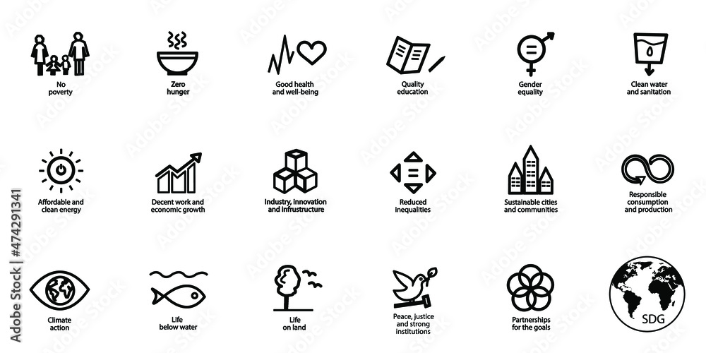 17 Sustainable Development Goals set by the United Nations General ...