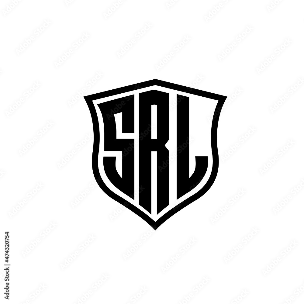SRL letter logo design with white background in illustrator, vector ...