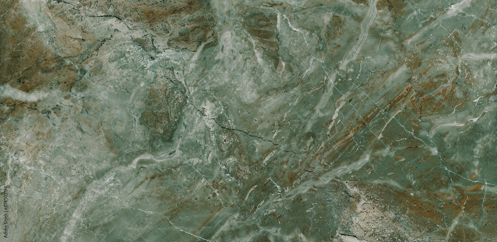 ภาพถ่าย Stock Emerald green marble with grey streaks, Emperador Italian ...
