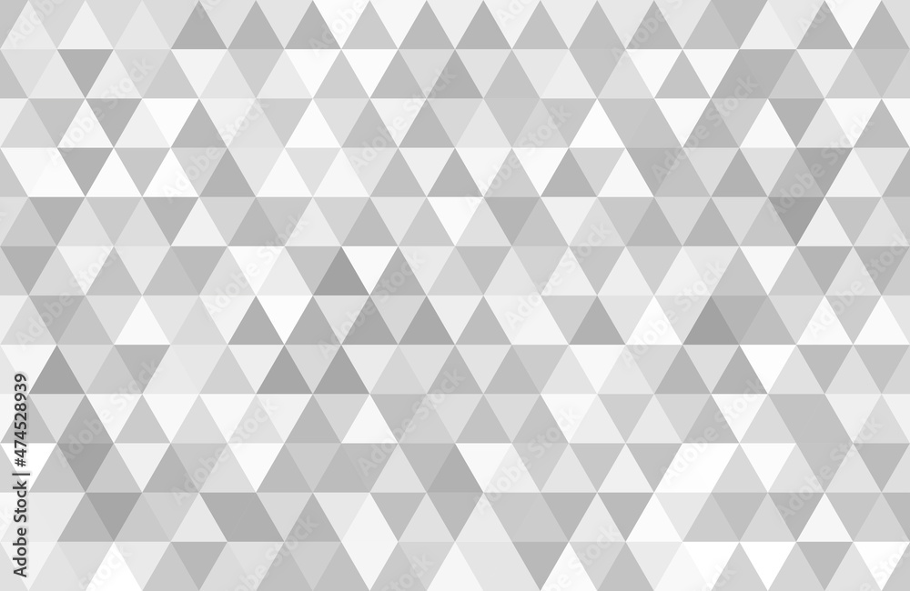 Abstract geometric white and gray triangle mosaic pattern background. Stock Illustration | Adobe ...