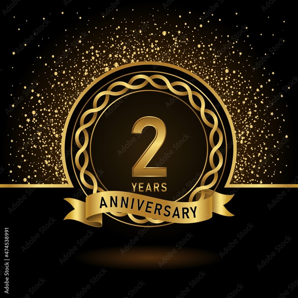 2nd anniversary logo template Vector design birthday celebration ...