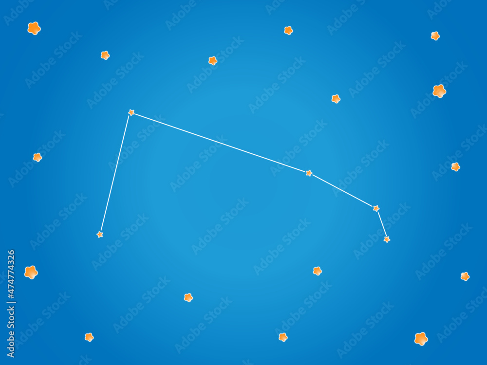 Aries Constellation stars in outer space. Zodiac Sign Aries ...