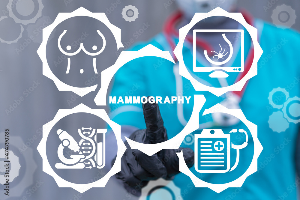 Mammography Medical Concept. Mammogram - breast radiography for cancer ...