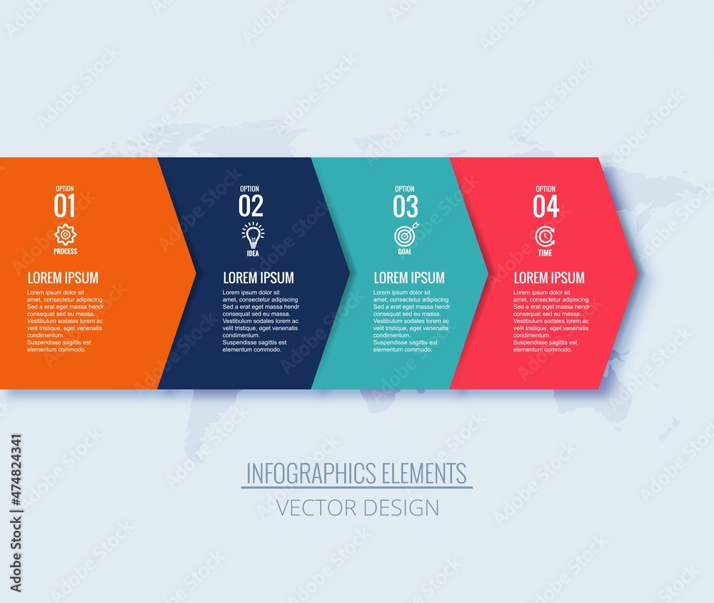 Infographic steps arrow concept creative banner design Stock Vector ...